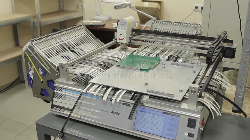 Circuit Board Installed on Electronic Device in Workshop Stock Video ...