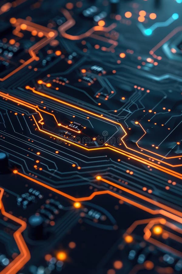 Circuit Board, Concept of Artificial Intelligence, Virtual Reality, Data Programming, Technology ...