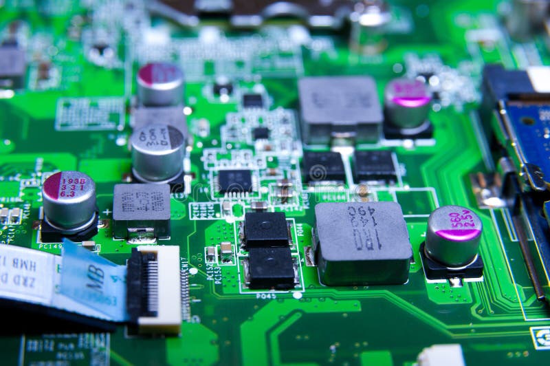 Circuit board stock photo. Image of card, green, capacitor - 92935400