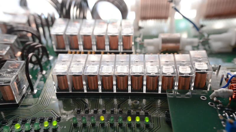 Circuit Board LED and Relay Working Stock Video - Video of circuit ...