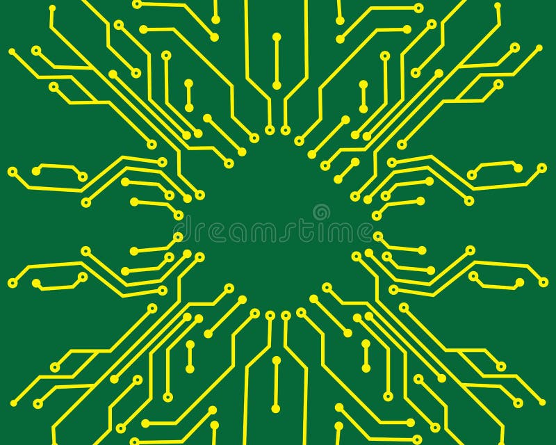 Circuit Board Line Background Concept Design Illustration Stock Vector ...