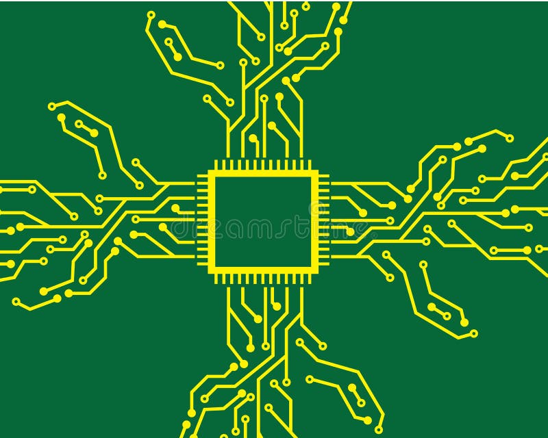 Circuit Board Line Background Concept Design Illustration Stock Vector ...