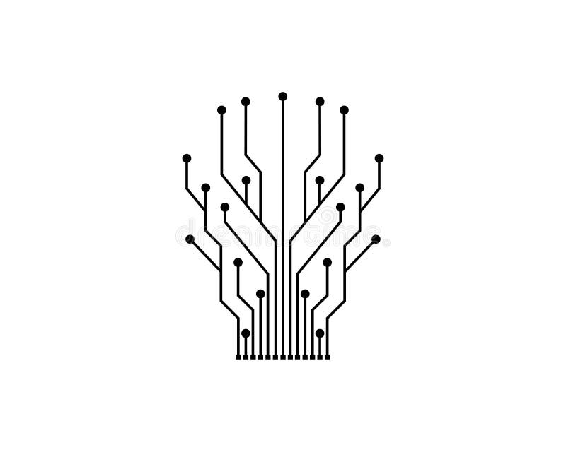 Circuit Board Line Background Concept Design Illustration Stock Vector ...
