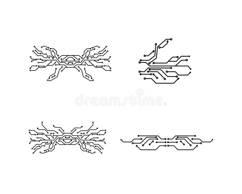 Circuit Board Line Concept Design Illustration Stock Vector ...