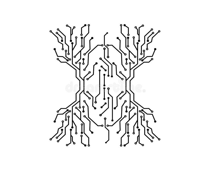 Circuit Board Line Concept Design Illustration Stock Vector ...