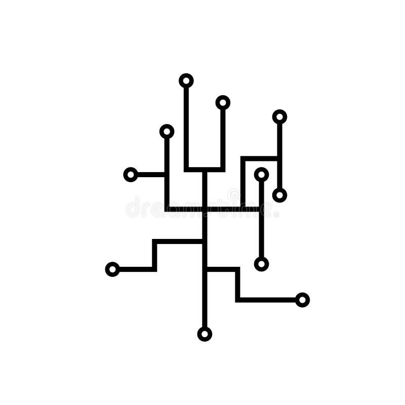 Circuit Board Line Concept Design Illustration Stock Vector ...