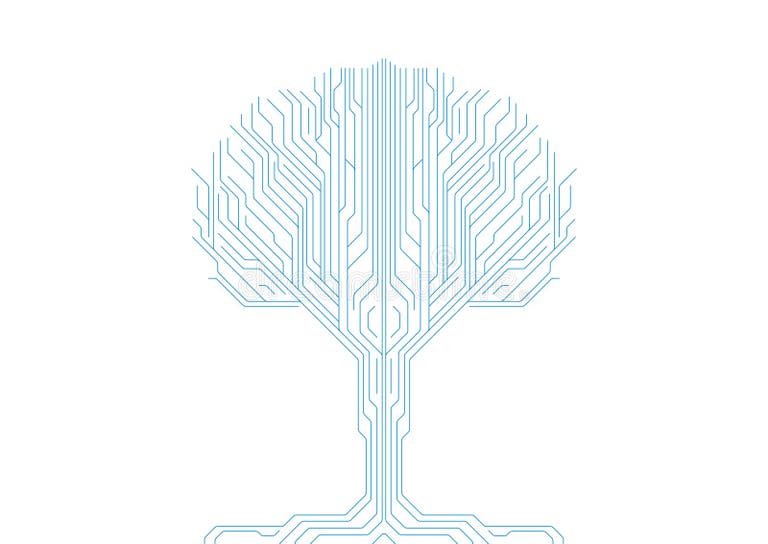 Circuit Board Tree Shape Stock Illustrations – 357 Circuit Board Tree ...