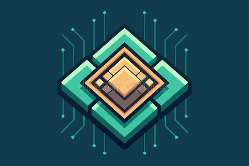 Circuit Board Logo Design Template. Stock Illustration - Illustration ...