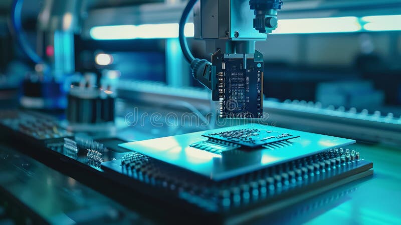 The Circuit Board Manufacturing.AI Generated Image Stock Photo - Image ...