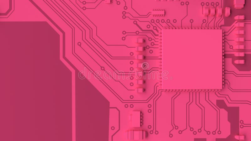Circuit Board Minimal Concept. Technology Background Stock Illustration ...