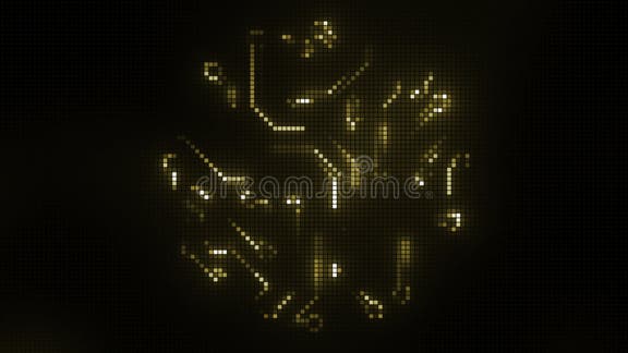 Circuit Board With Moving Electrons Motion Data Flow Loop Background Animation Artificial