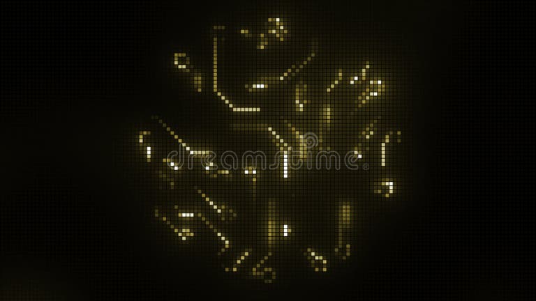 Circuit Board With Moving Electrons Motion Data Flow Loop Background Animation Artificial