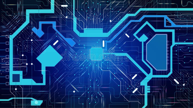 Circuit Board Panel. High Technology. Electric Wire Connection ...