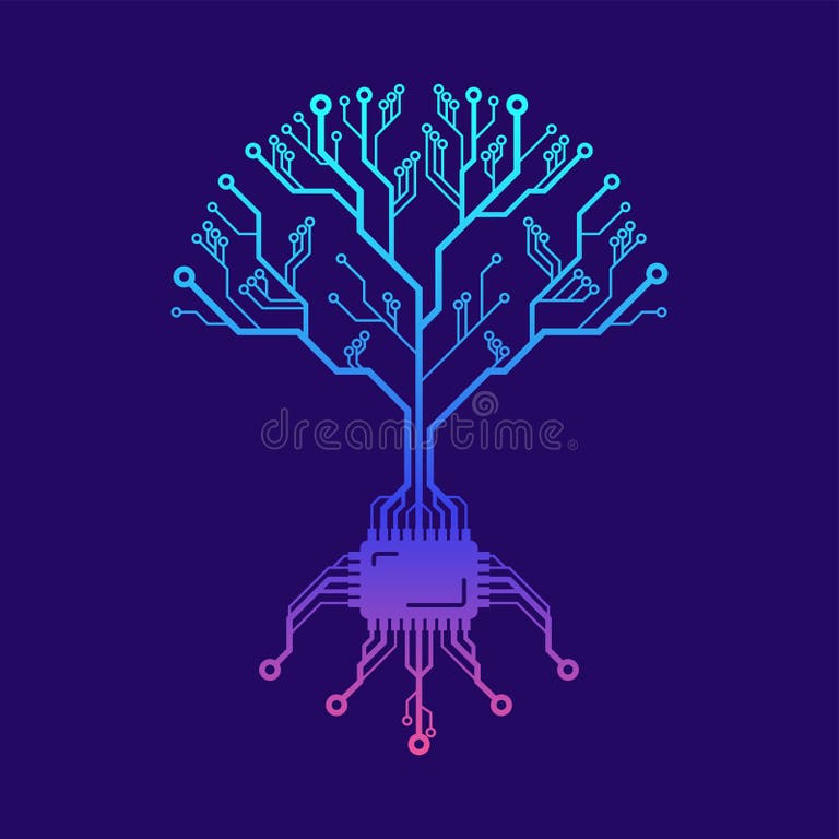 Circuit Board Tree Roots Background Stock Illustrations – 46 Circuit ...