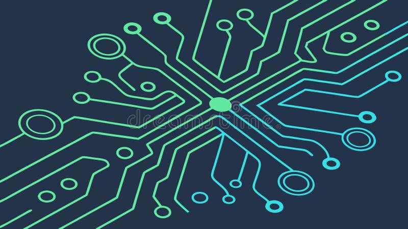 Circuit Board Pattern Technology Background Design Vector Design Generative Ai Stock