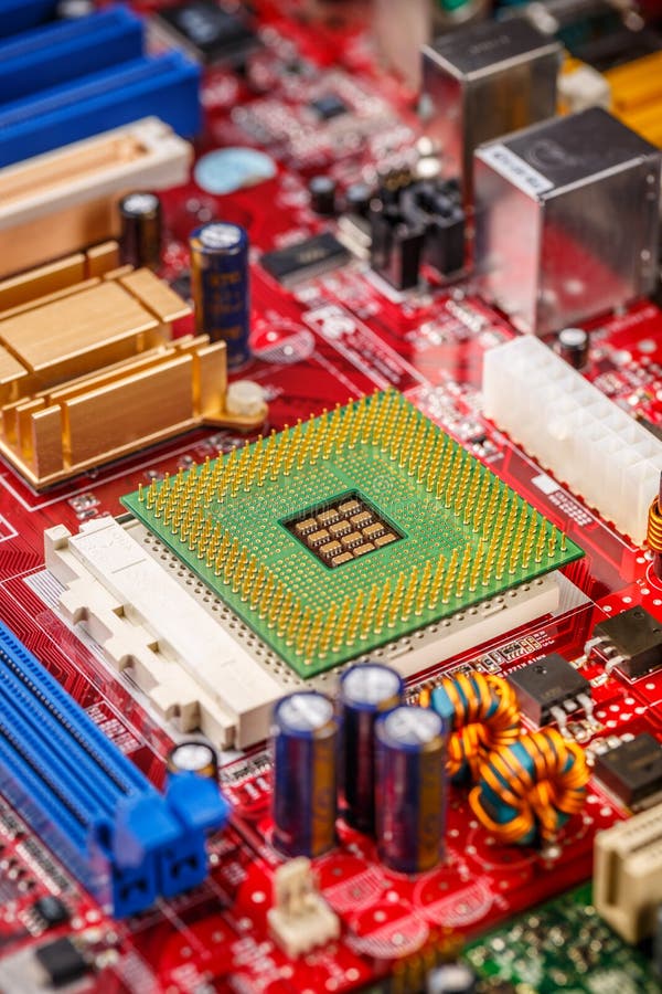 Circuit Board with Processor Stock Image - Image of engineering ...