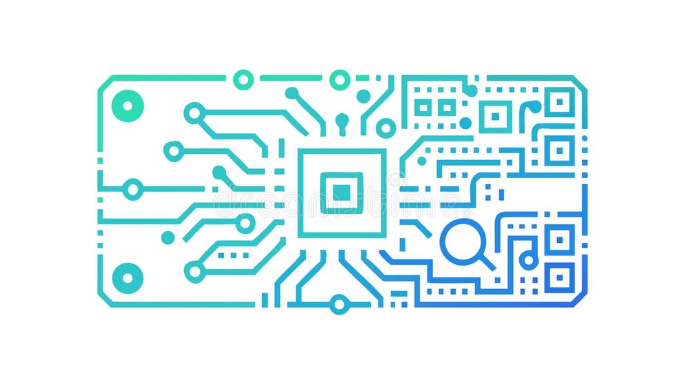 Circuit Board QR Code Concept, Vector Design Generative AI Stock Vector ...
