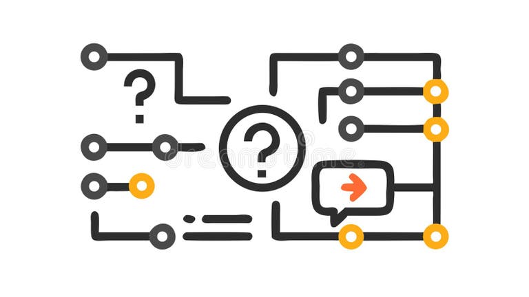 Circuit Board with Question Marks, Tech Problem Solving, Vector Design ...
