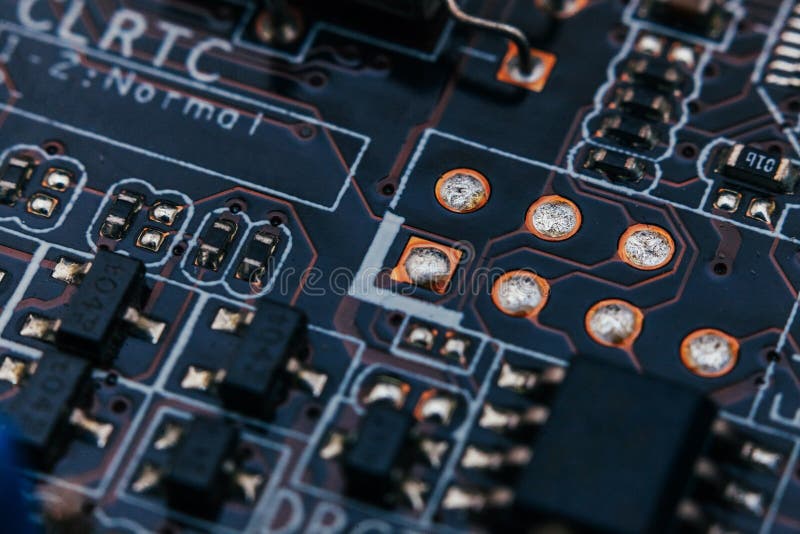 Circuit Board Repair. Electronic Hardware Modern Technology Stock Photo ...