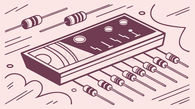 Circuit Board with Resistors, Electronic Components, Vector Design Generative AI Stock Vector ...