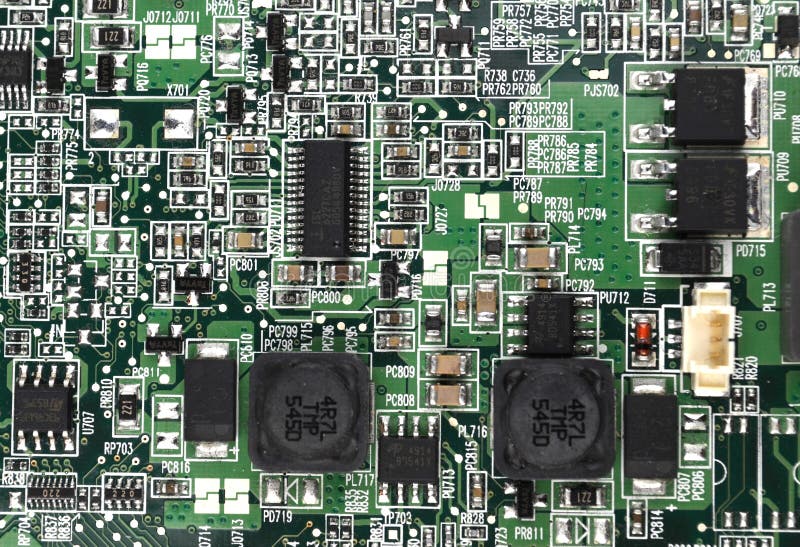 Microprocessors - Printed Circuit Board Stock Photo - Image of ...