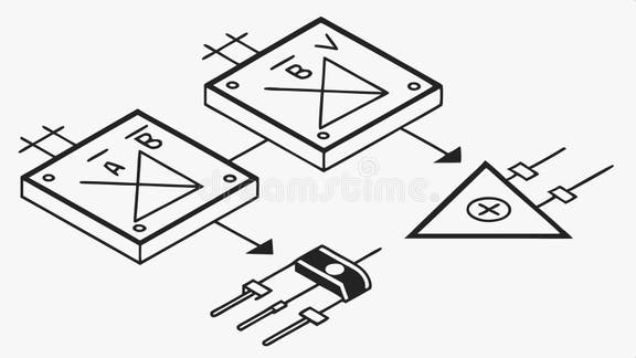 Circuit Board Ribbon, Technology and Electronic Components Vector ...