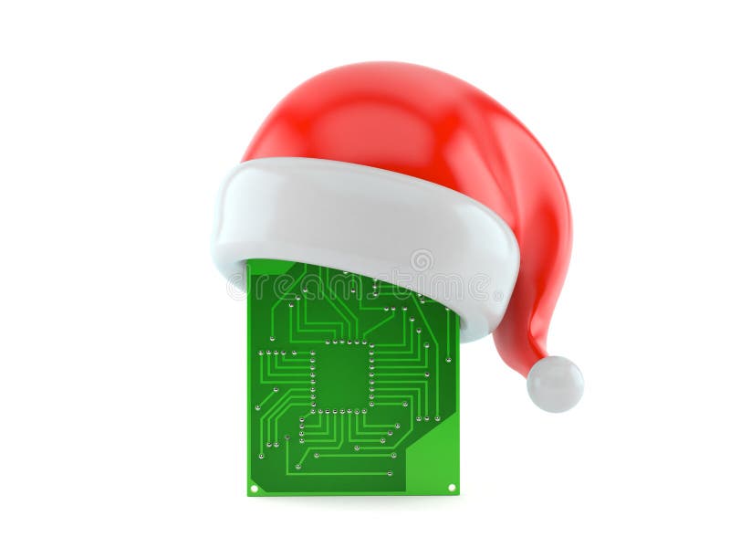 Santa PCB Circuit Board in the Cartoon Stock Vector - Illustration of ...