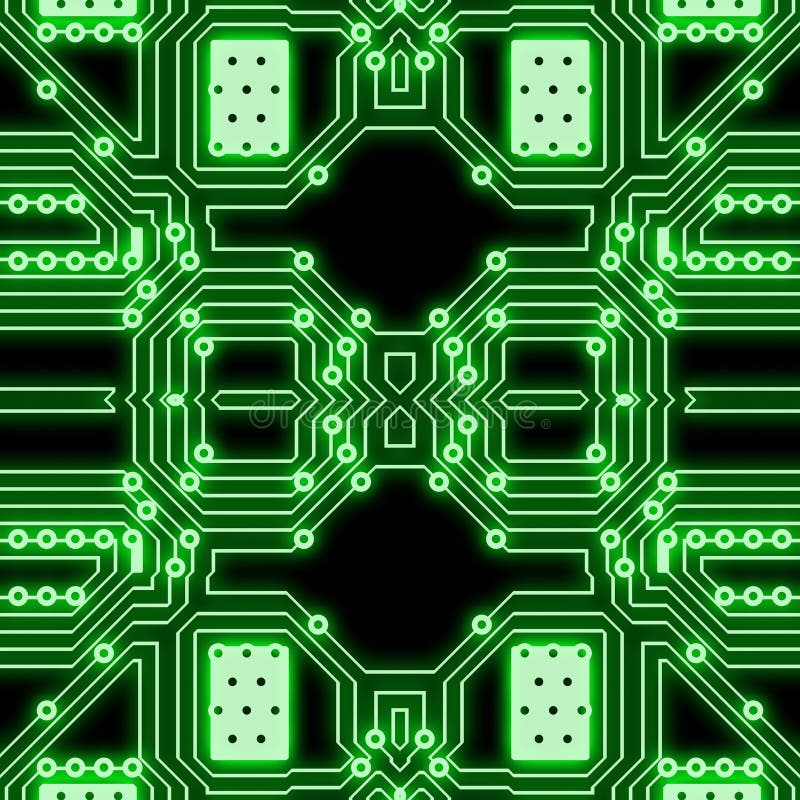 Circuit board seamless stock illustration. Illustration of graphic ...