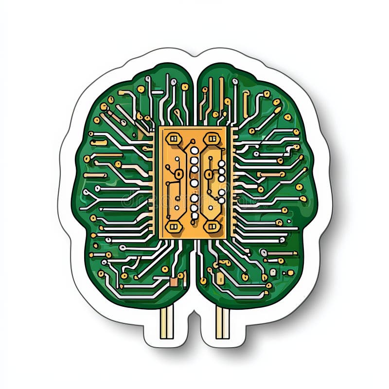 Circuit Board Sticker for Creative Projects Stock Illustration ...