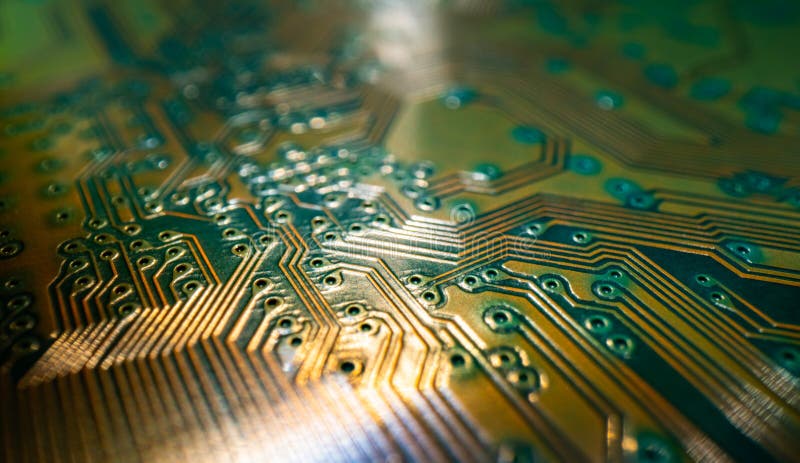 Circuit Board. Technological Electronic Plate with Roads and Other ...