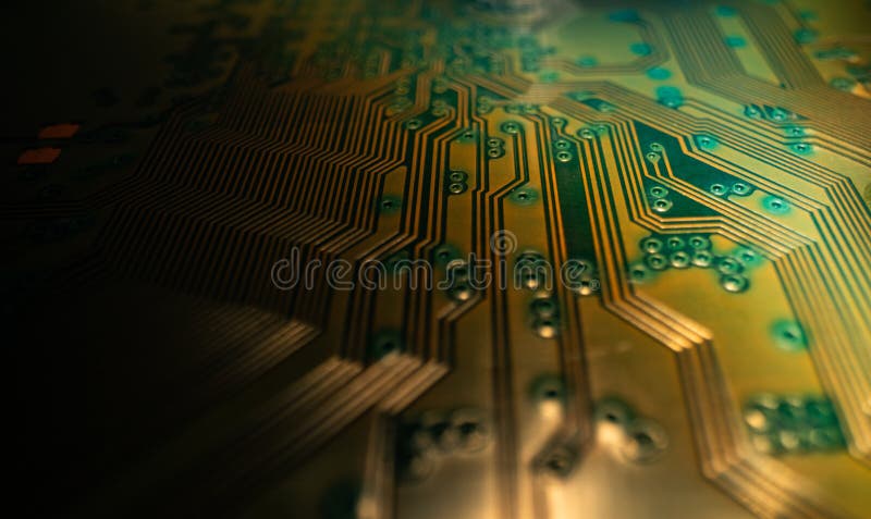 Circuit Board. Technological Electronic Plate with Roads and Other ...