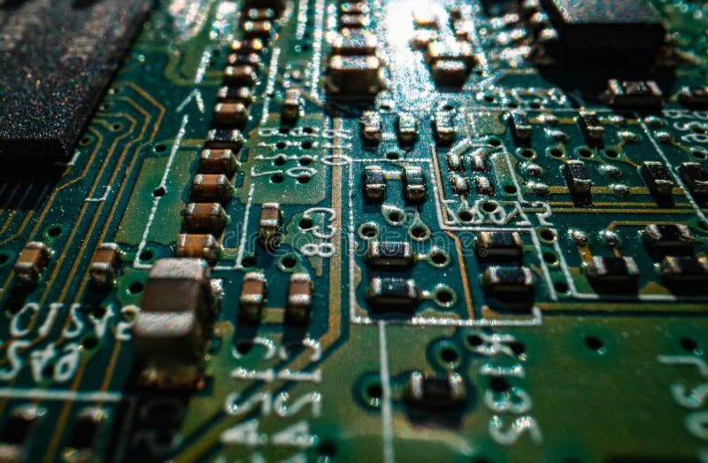 Circuit Board. Technological Electronic Plate with Roads and Other ...