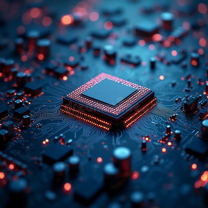 Circuit Board. Technology Background Stock Illustration - Illustration ...