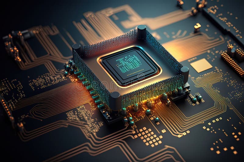Circuit Board. Technology Background. Central Computer Processors CPU ...