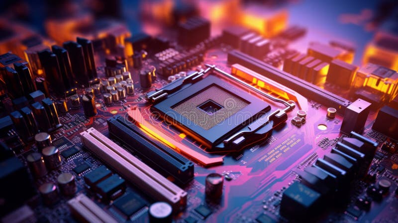 Circuit Board. Technology Background. Central Computer Processors CPU ...
