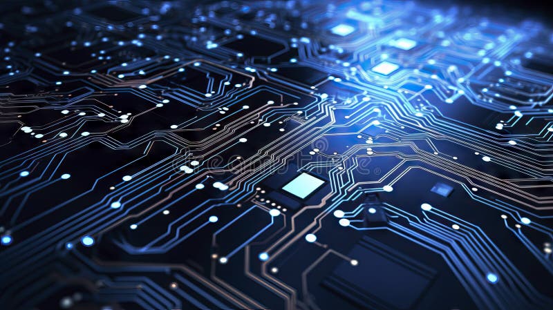 Circuit Board, Technology Background. 3d Rendering Toned Image ...