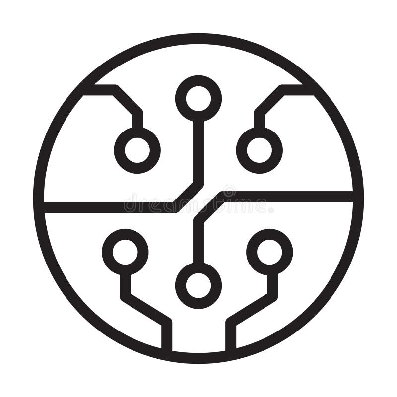 Circuit Board, Technology Outline Icon Vector. for Your Website Design ...