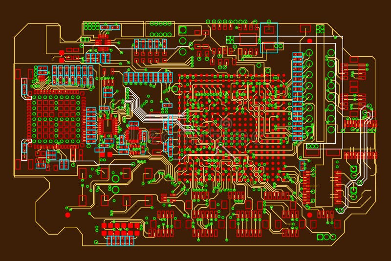 Circuit Board. Technology Template. Vector Illustration. Stock Vector ...