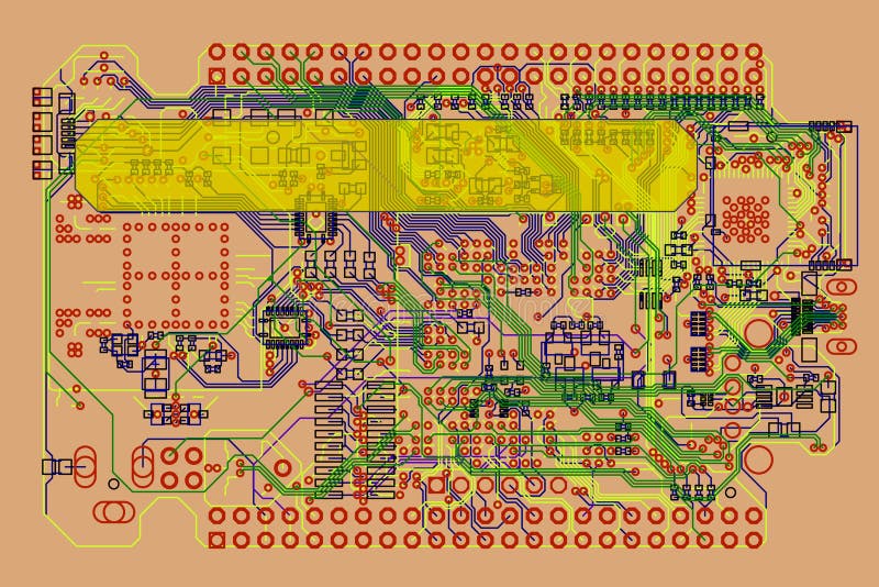 Circuit Board. Technology Template. Vector Illustration. Stock Vector ...