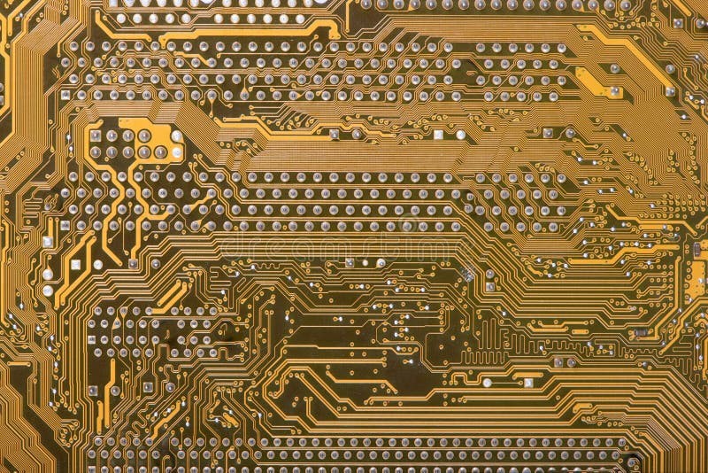 Modern Printed Brown Circuit Board Stock Image - Image of electrical ...