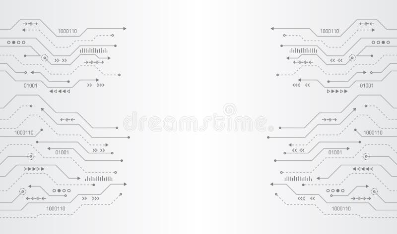 Circuit Board Texture on the White Background. Abstract Digital Modern ...