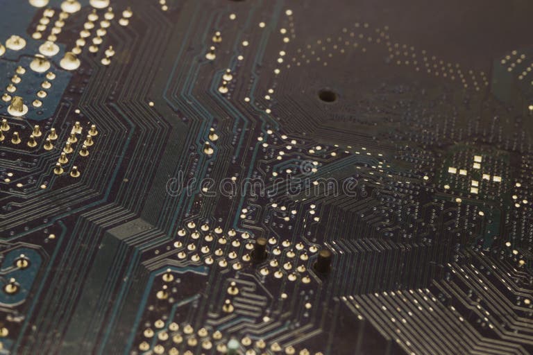 Electronic Circuit Board Tracks Close-up Stock Image - Image of circuit ...