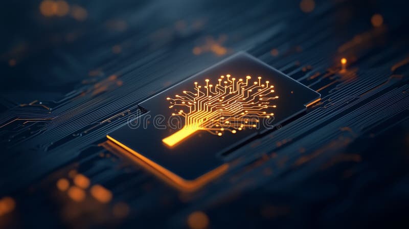 Circuit Board with Tree Pattern Design Stock Image - Image of modern ...