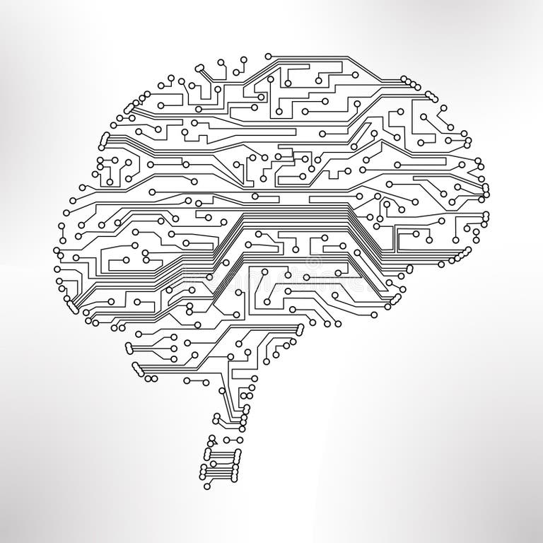 Circuit Board Form Brain Stock Illustrations – 268 Circuit Board Form ...