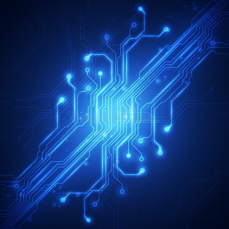 Vector Circuit Board Electronic Tree Stock Vector - Illustration of ...