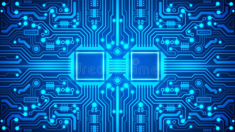 Circuit Board Vector Background Processor Chipset Technology System Innovation Graphic Design ...