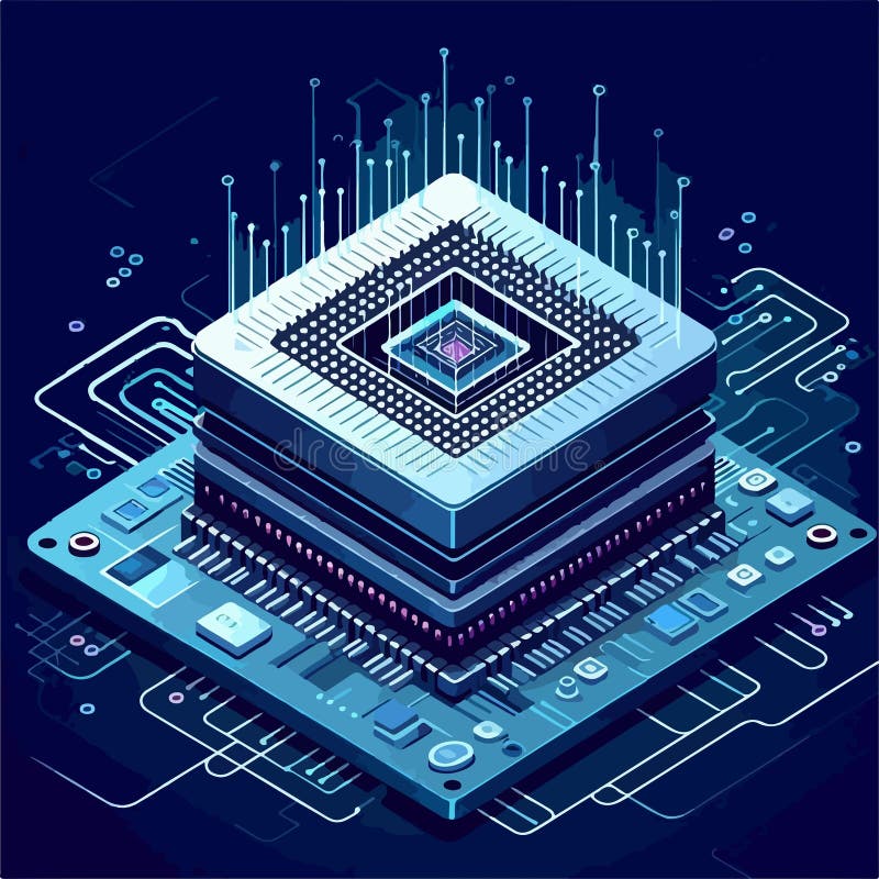 Circuit Board Vector Background Texture Computer Machine Technology ...