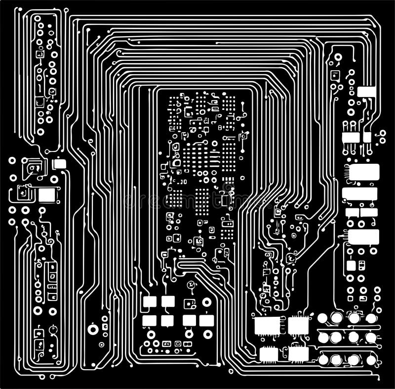 Circuit Board Vector Background Texture Computer Machine Technology ...