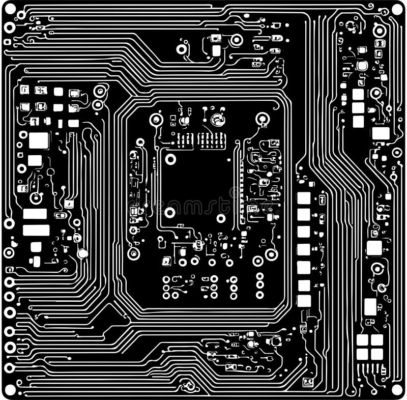 Circuit Board Vector Background Texture Computer Machine Technology ...