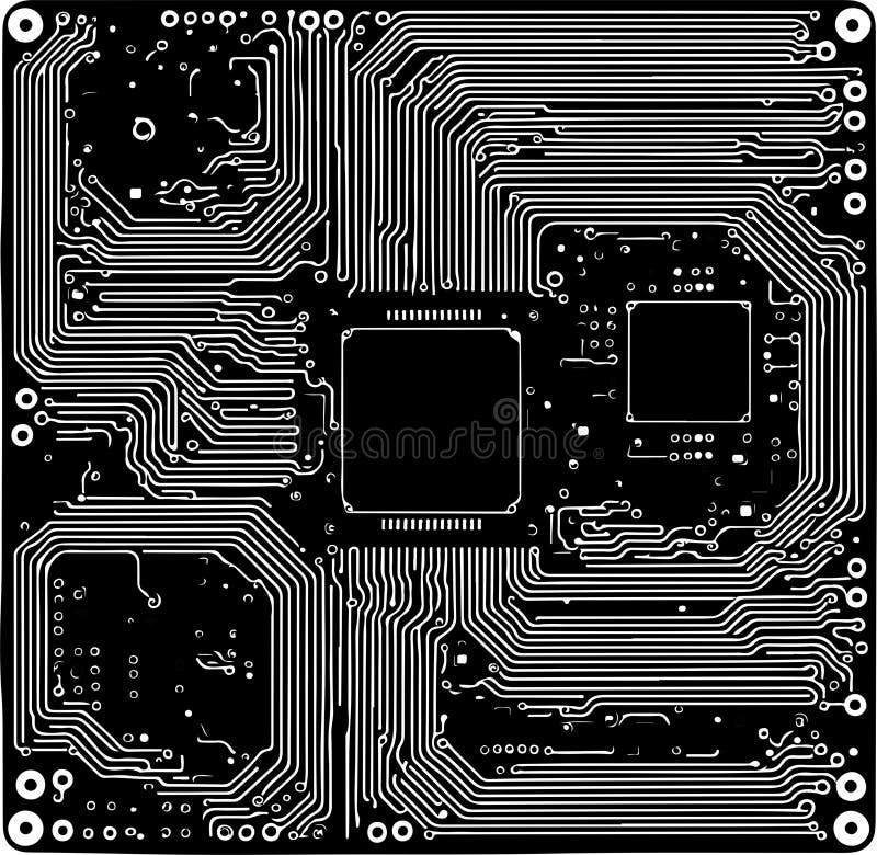 Circuit Board Vector Background Texture Computer Machine Technology ...